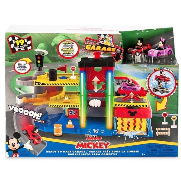 Disney | Toys | Disney Junior Mickey Mouse Ready To Race Garage 9 Piece ...